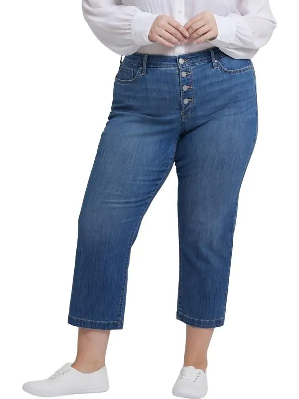 NYDJ Piper Crop Straight Leg Jeans - Costa Brava