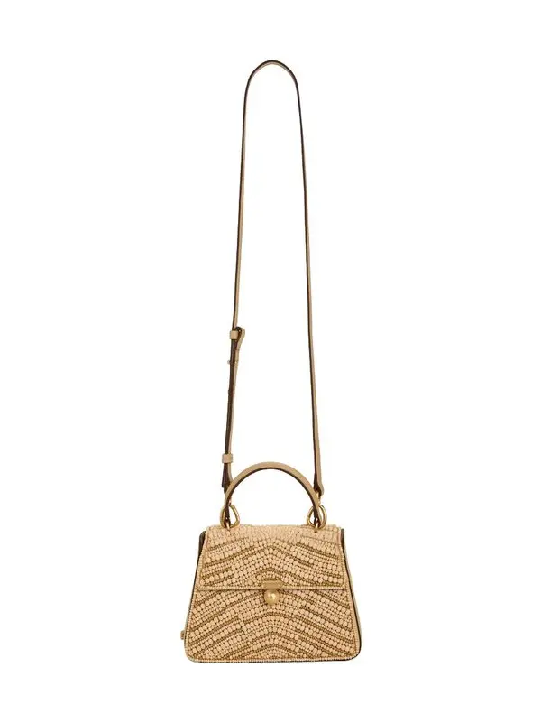 Cult Gaia Sybil Beaded Top Handle Bag - Natural