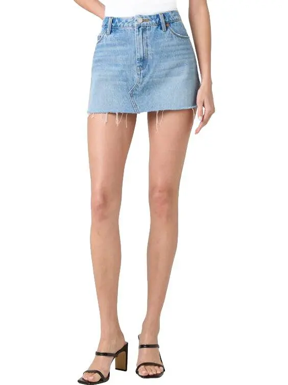 Blanknyc Raw Hem Denim Miniskirt - Rose Garden