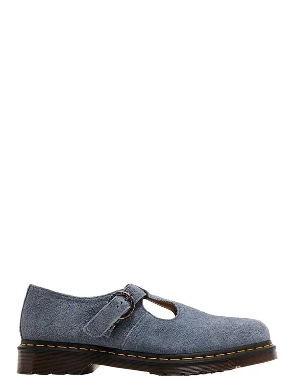 Dr. Martens T-bar Suede Mary Jane - Blue
