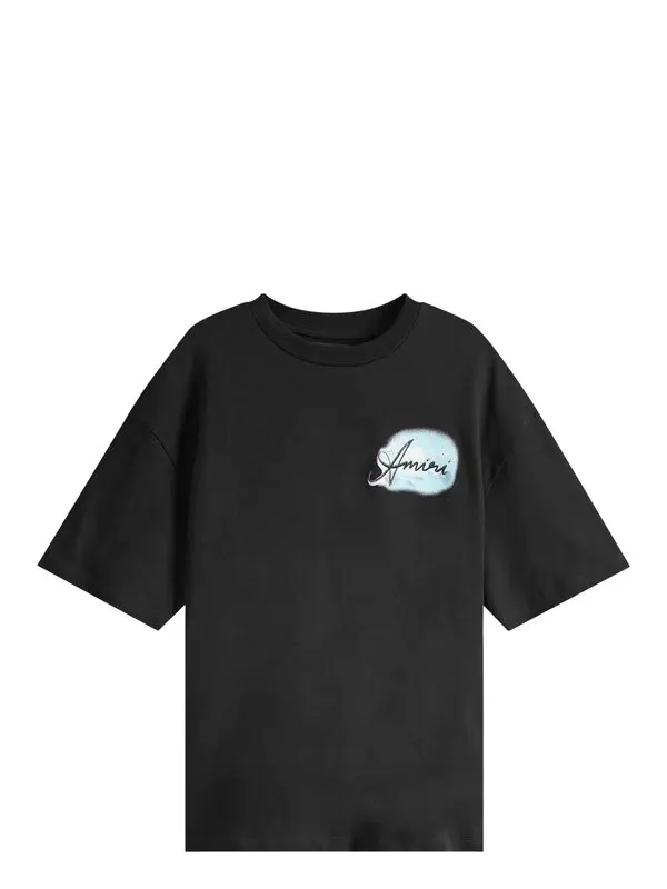 Amiri Airbrush Oversized Tee - Black