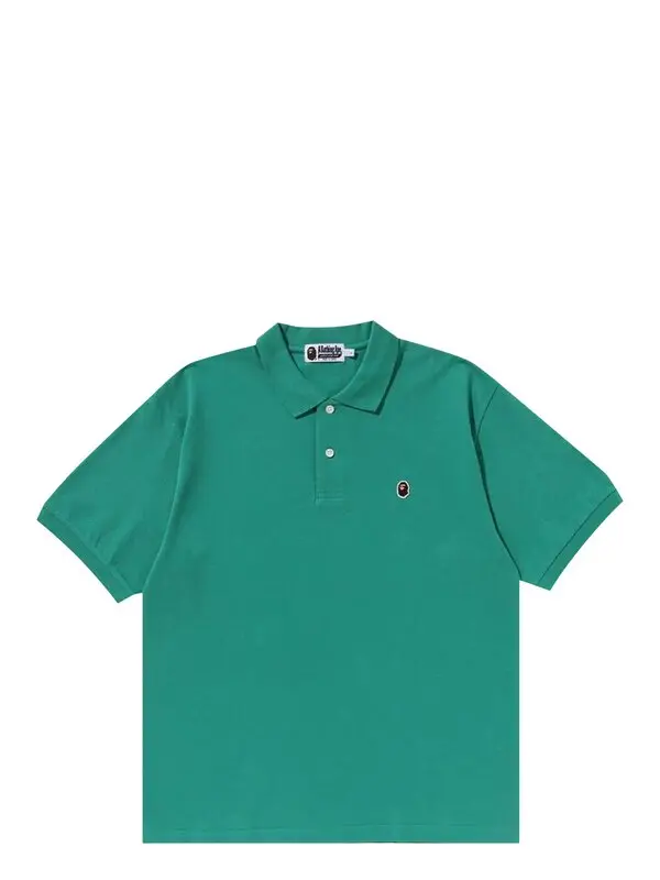 A BATHING APE One Point Relaxed Fit Polo Shirt - Green