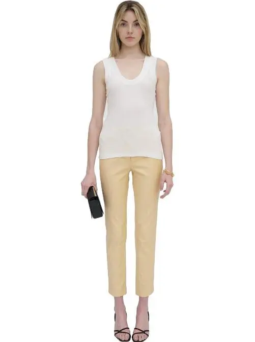 Rosetta Getty Cropped Skinny Pant - Yellow