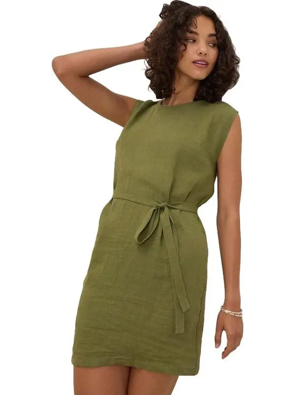 Velvet By Graham & Spencer Lara Linen Dress - Natural
