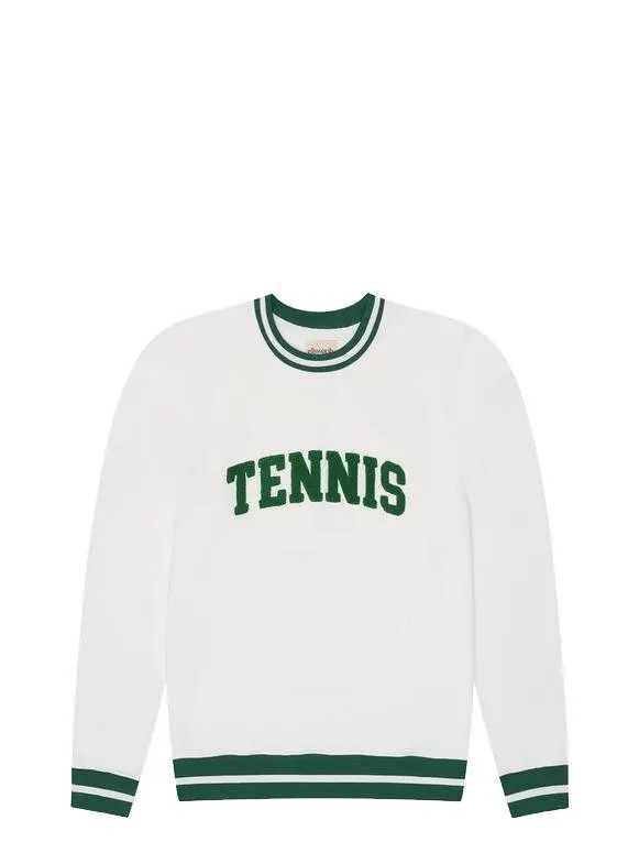 ELLSWORTH + IVEY Elle Collegiate Tennis Sweatshirt - Neutral