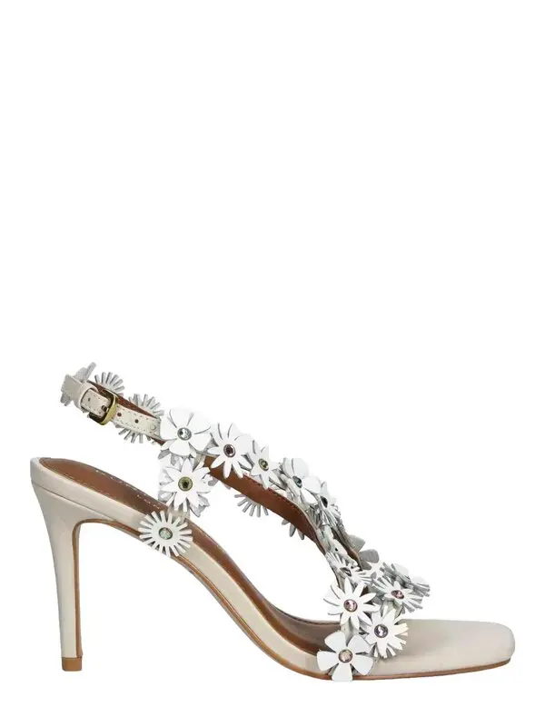 Kurt Geiger Floral-appliqué Slingback Pumps - White