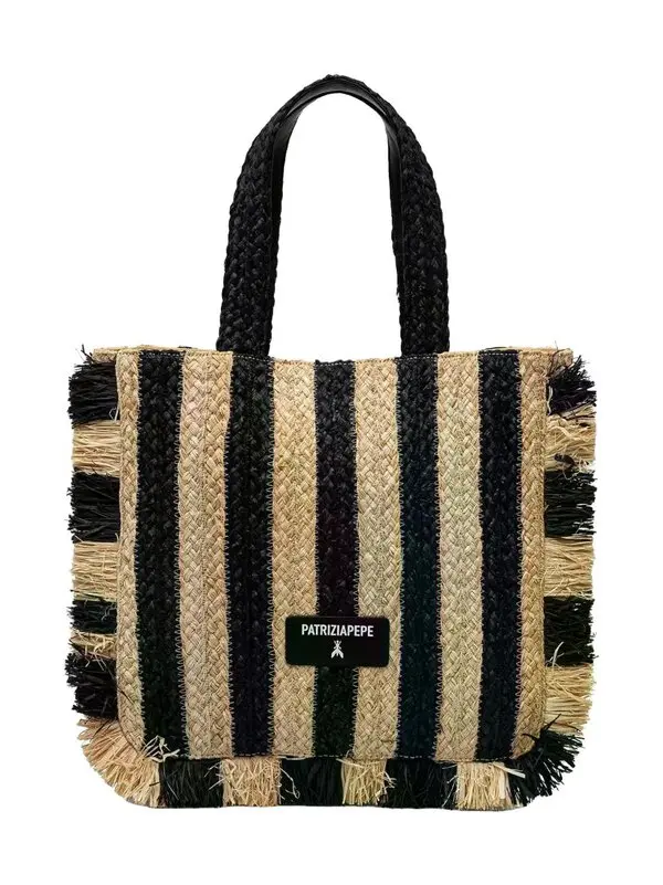 Patrizia Pepe Striped Tote - Neutrals