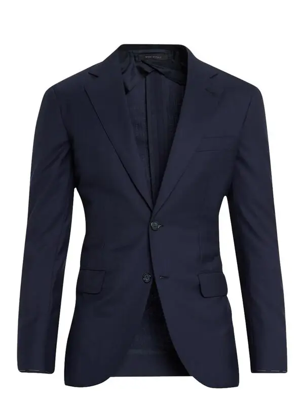 Brioni Solid Wool-silk Blazer - Blue