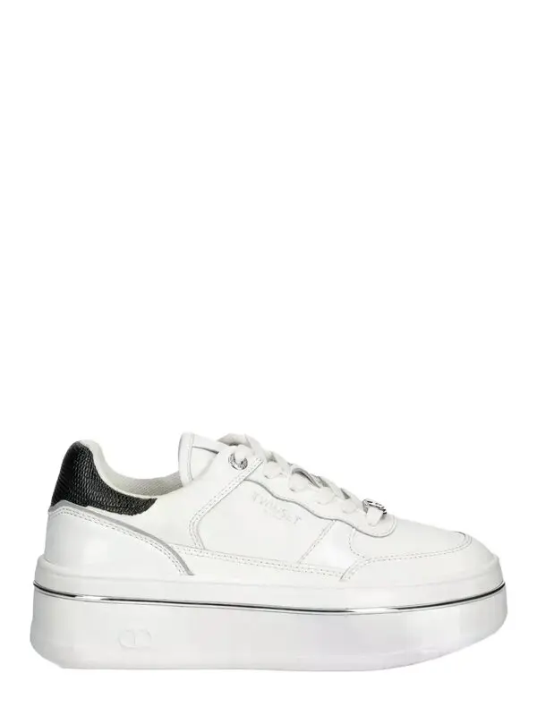 TWINSET Leather Sneakers - White