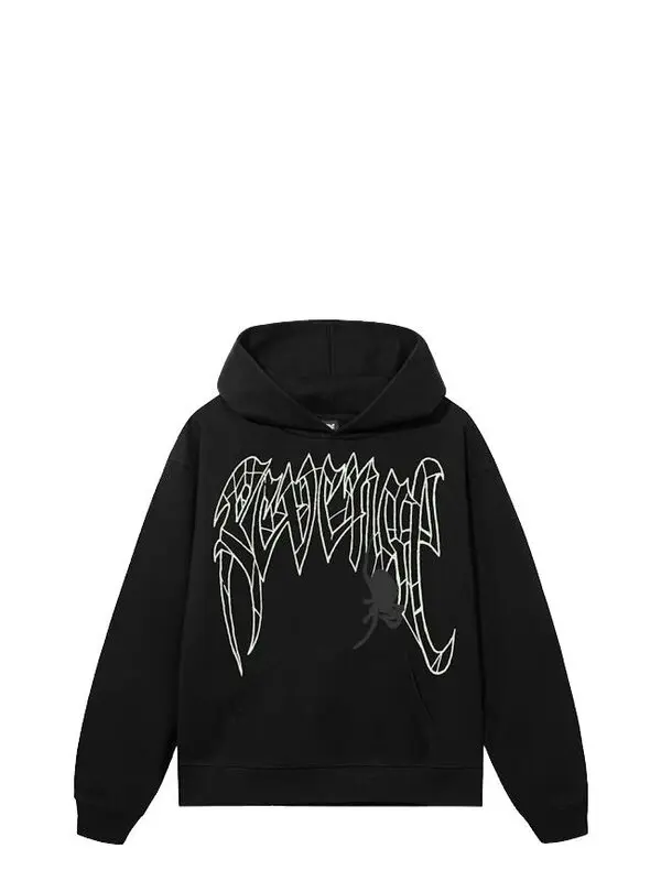 REVENGE Glow-in-the-dark Spider Arch Hoodie - Black