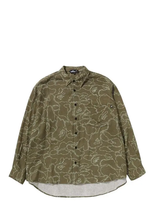 A BATHING APE Printed Casual Shirt - Beige