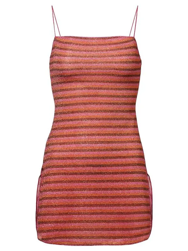 Oseree Lumière Striped Mini Dress - Multicoloured