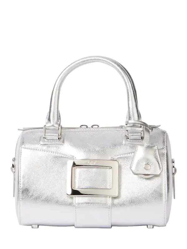 ROGER VIVIER Belle Vivier Mini Metallic Tote Bag - Silver