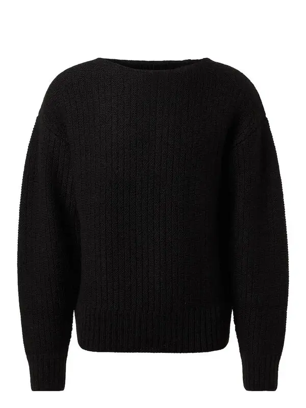 Visvim Logo Wool And Mohair-blend Sweater - Black