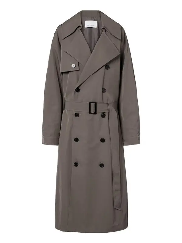 THE FRANKIE SHOP Mavis Oversized Trench Coat - Grey