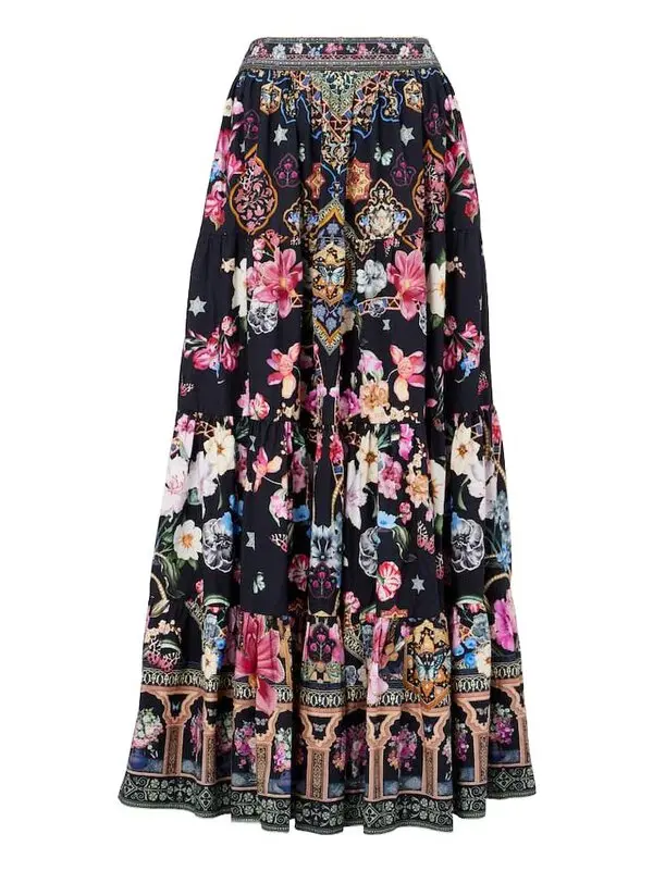 Camilla Crystal-embellished Maxi Skirt - Multicoloured