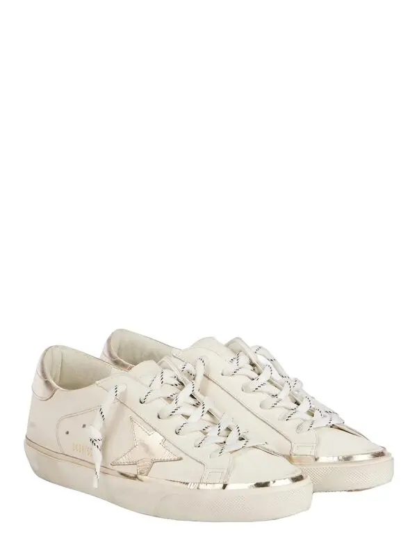 GOLDEN GOOSE Super-star Leather Sneakers - White