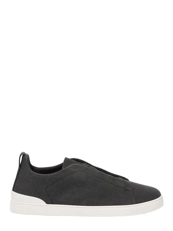 Zegna Triple Stitch Slip-on Sneakers - Brown