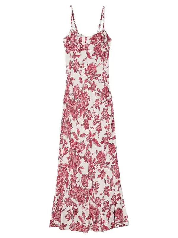 Sandro Joselle Maxi Dress - White / Red
