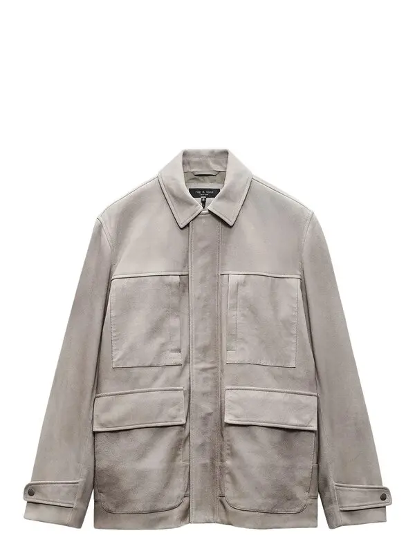 Rag & Bone Pace Suede Chore Jacket - Desert