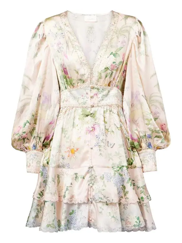 Camilla Crystal-embellished Silk Minidress - Multicoloured