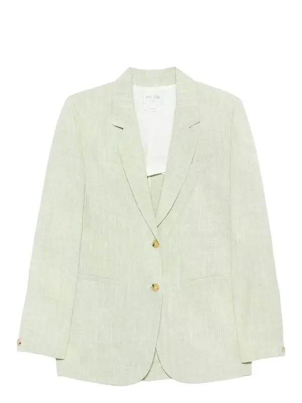 FORTE_FORTE Slub-texture Blazer - Green