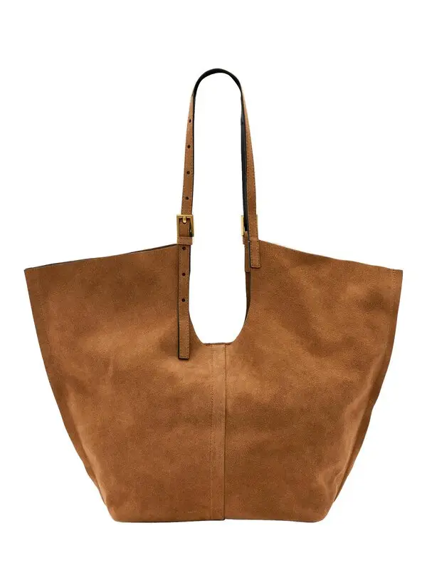 ALLSAINTS Ara Suede Tote - Arizona Tan Brown