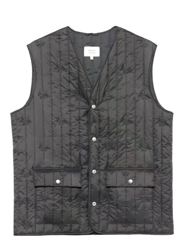 Maison Kitsuné Quilted Gilet - Grey