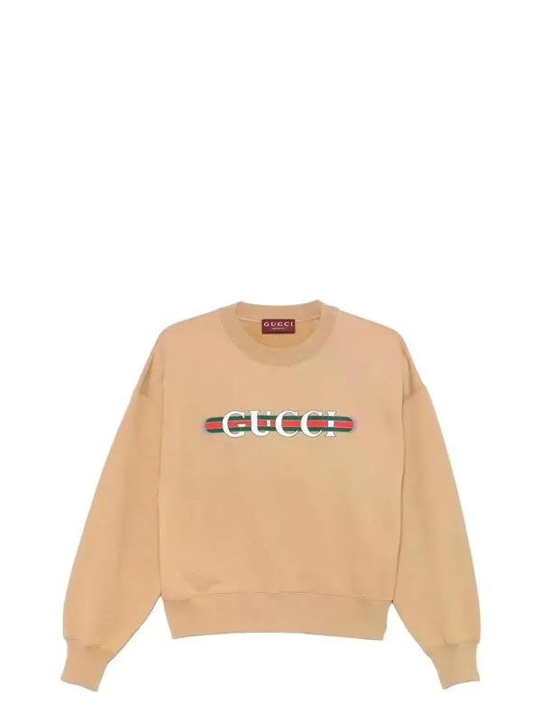 Gucci Logo-print Sweatshirt - Brown