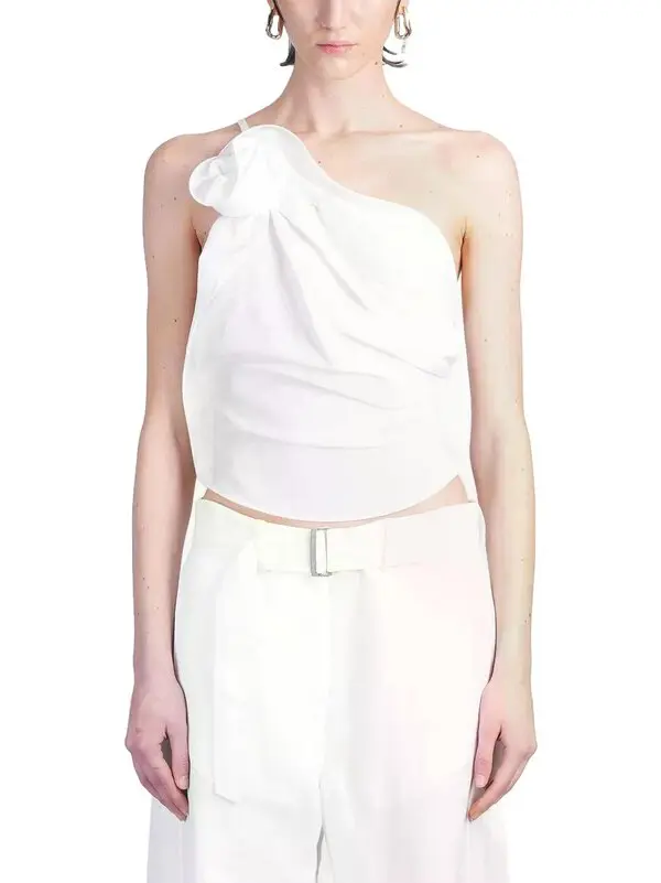 Magda Butrym One-shoulder Draped Top - White