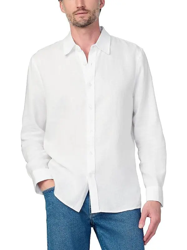 Joe's Jeans Jakob Relaxed Fit Linen Shirt - Optic White