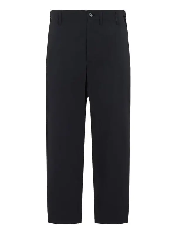 LEMAIRE Straight Leg Pants With Button Closure - Black