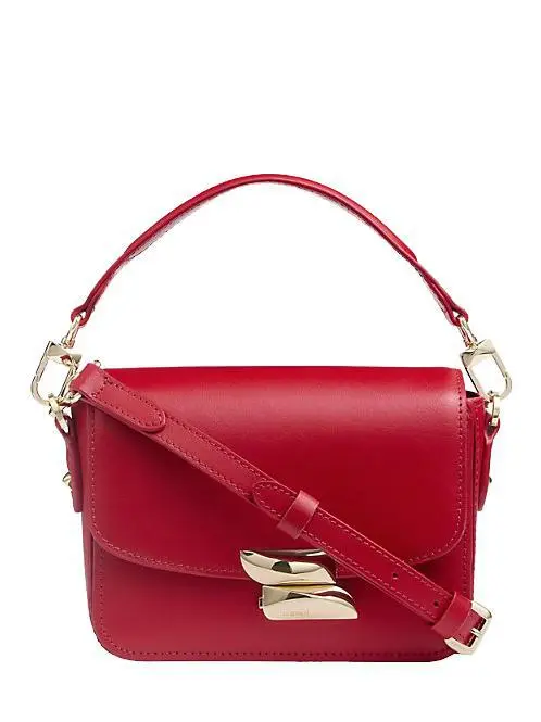 LK BENNETT Frankie Leather Crossbody Bag - Red-red