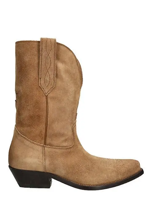 GOLDEN GOOSE Heeled Suede Boots - Tan