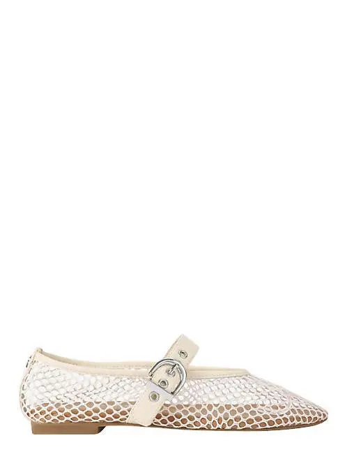 Kurt Geiger Nico Mesh Ballet Flats - Cream