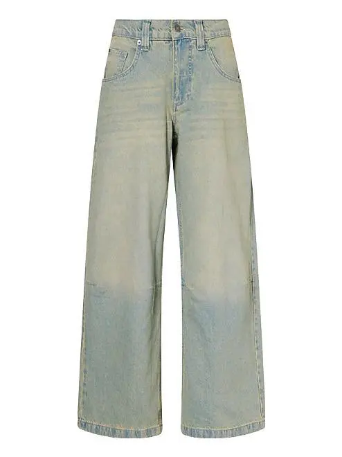 JADED LONDON Wide-leg Denim Jeans - Light Wash Denim