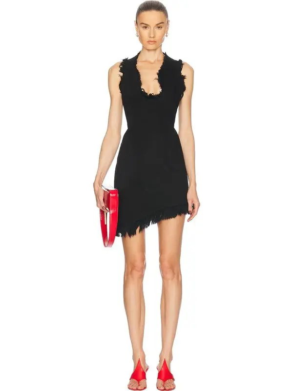 FERRAGAMO Sleeveless Mini Dress - Nero