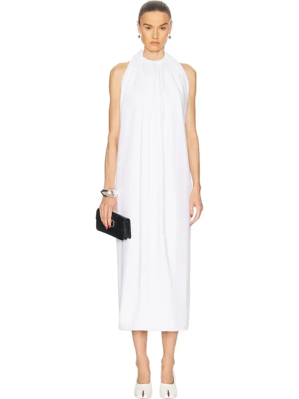 Sportmax Alceste Halterneck Midi Dress - Optical White