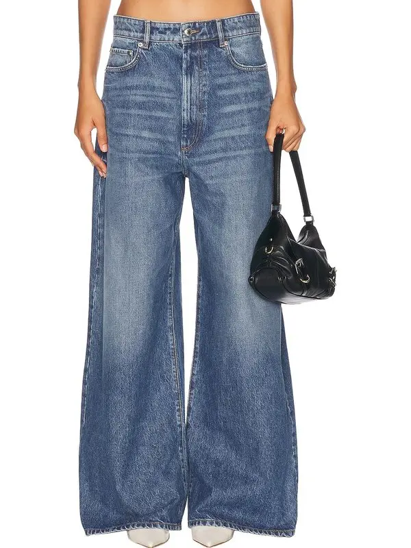 Sportmax Angri Wide Leg Jeans - Navy