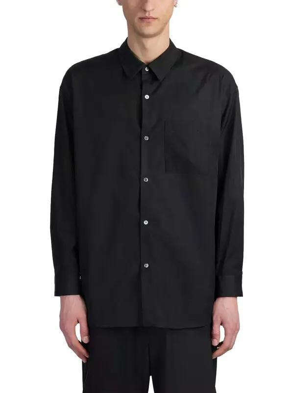Attachment Cotton Shirt - Black