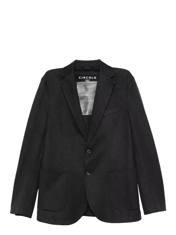 CIRCOLO 1901 Textured Blazer - Black