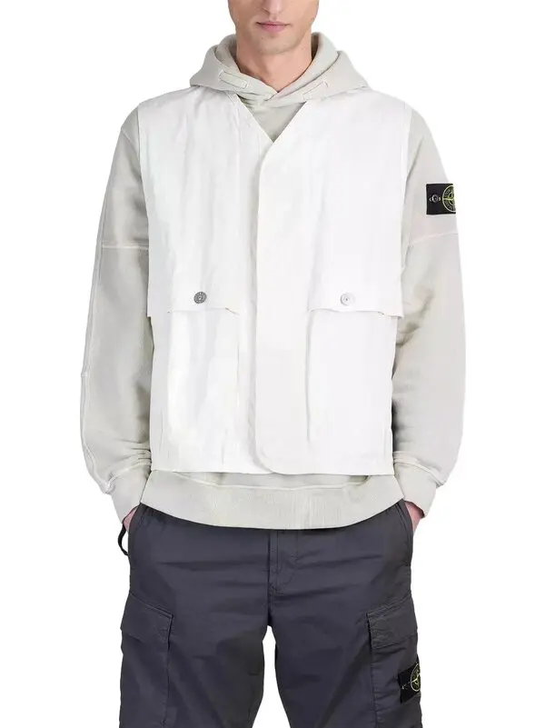 Stone Island Compass Badge Hooded Jacket - White