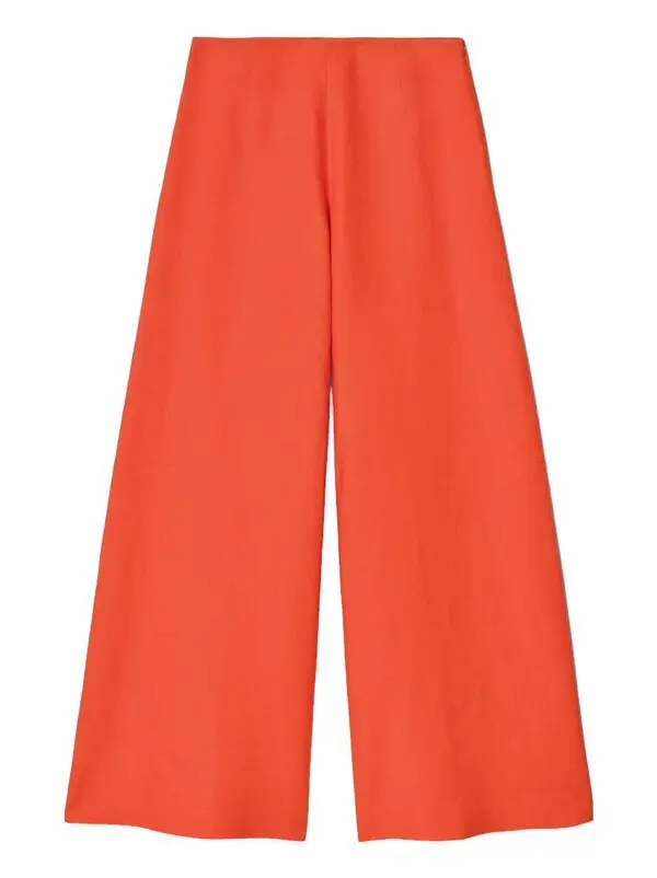 Cos Linen Wide-leg Pants - Orange