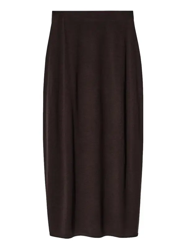 Cos Rounded Maxi Skirt - Brown