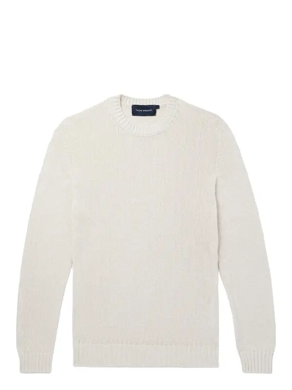 Thom Sweeney Silk Sweater - Neutrals
