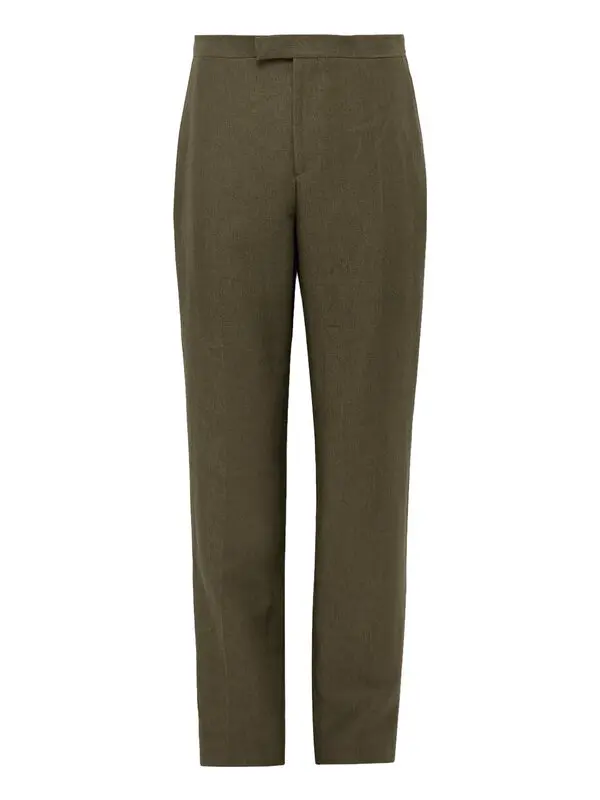 FAVOURBROOK Hembridge Slim-fit Linen Suit Trousers - Green