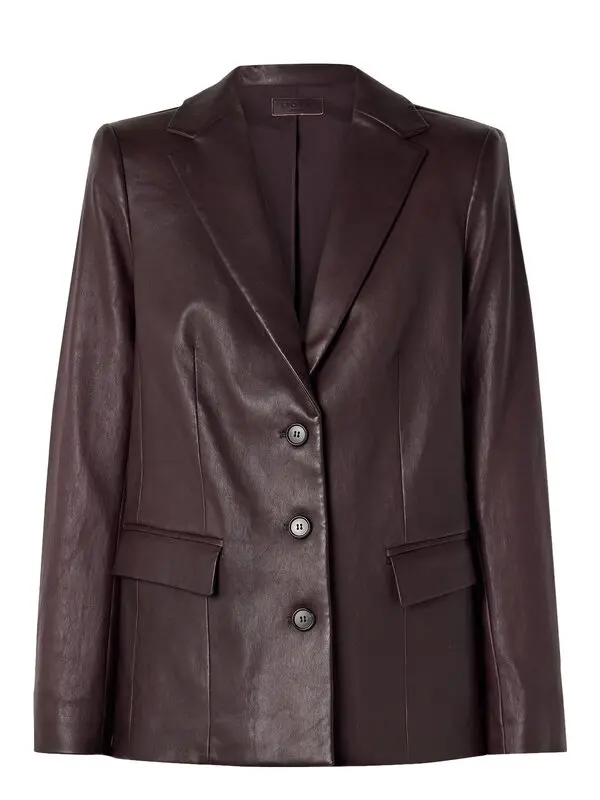 Stouls Luigi Leather Blazer - Burgundy