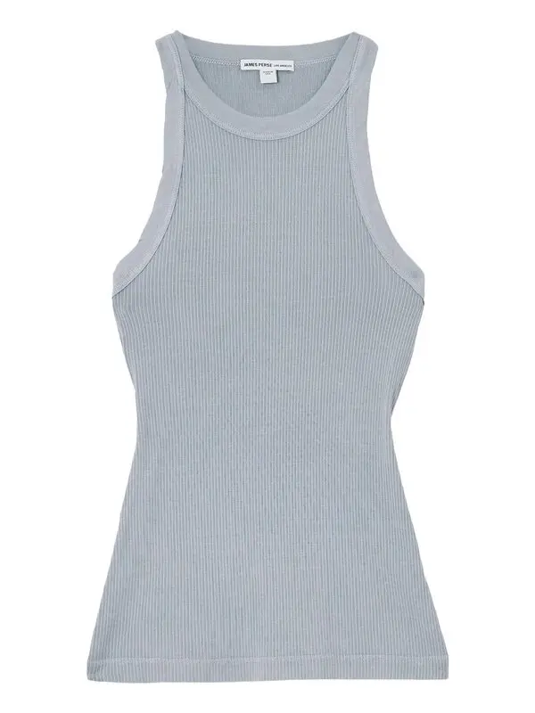 JAMES PERSE Ribbed Stretch-supima Cotton Tank - Gray