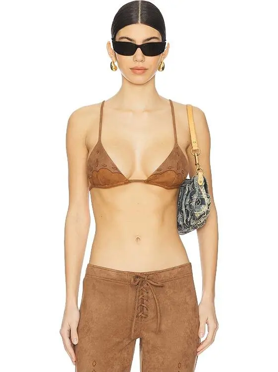 LESLIE AMON X Coyote Ugly Top - Brown