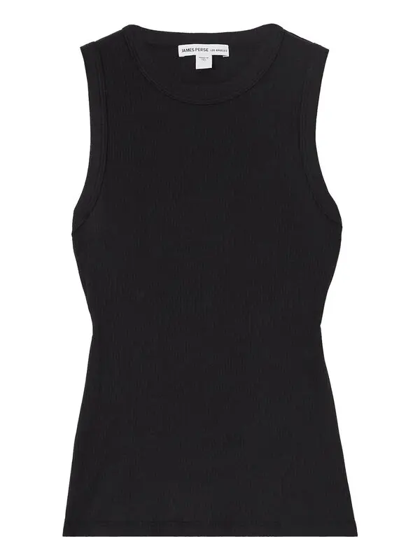 JAMES PERSE Ribbed Stretch-supima Cotton Tank - Black